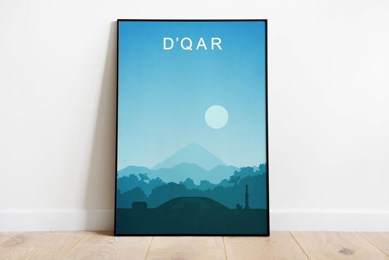 D'qar Minimalist Poster Travel Poster SW Wall Art Wall Decor Galactic ...