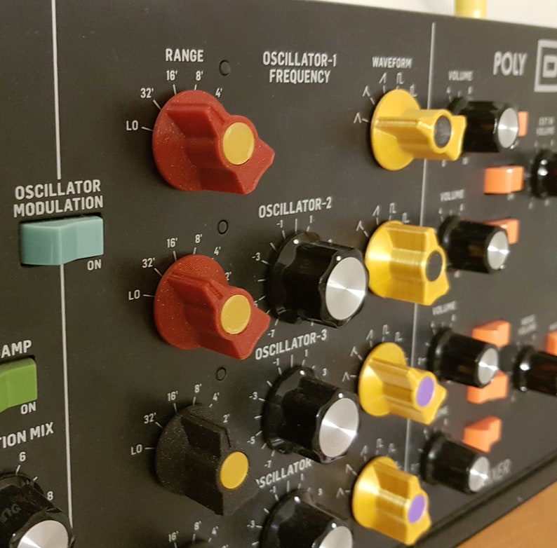 Synthluv Synthesizer Knob Set for Behringer POLY D - 8 Chicken Head ...