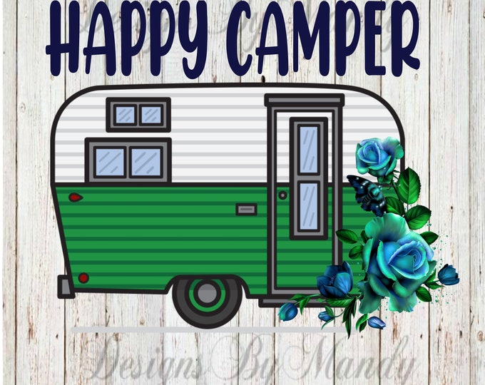 Happy Camper Clipart-happy Camper Sublimation-camping Clipart-camping ...