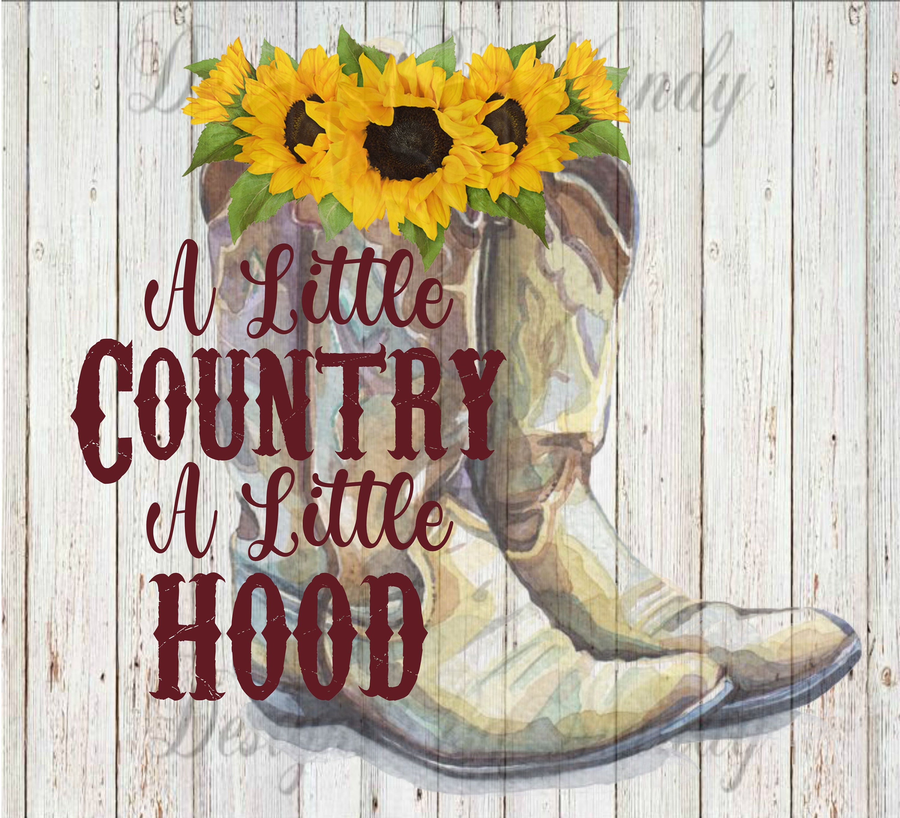 A Little Country A Little Hood PNG, Cowgirl Boots PNG, PNG, Digital ...