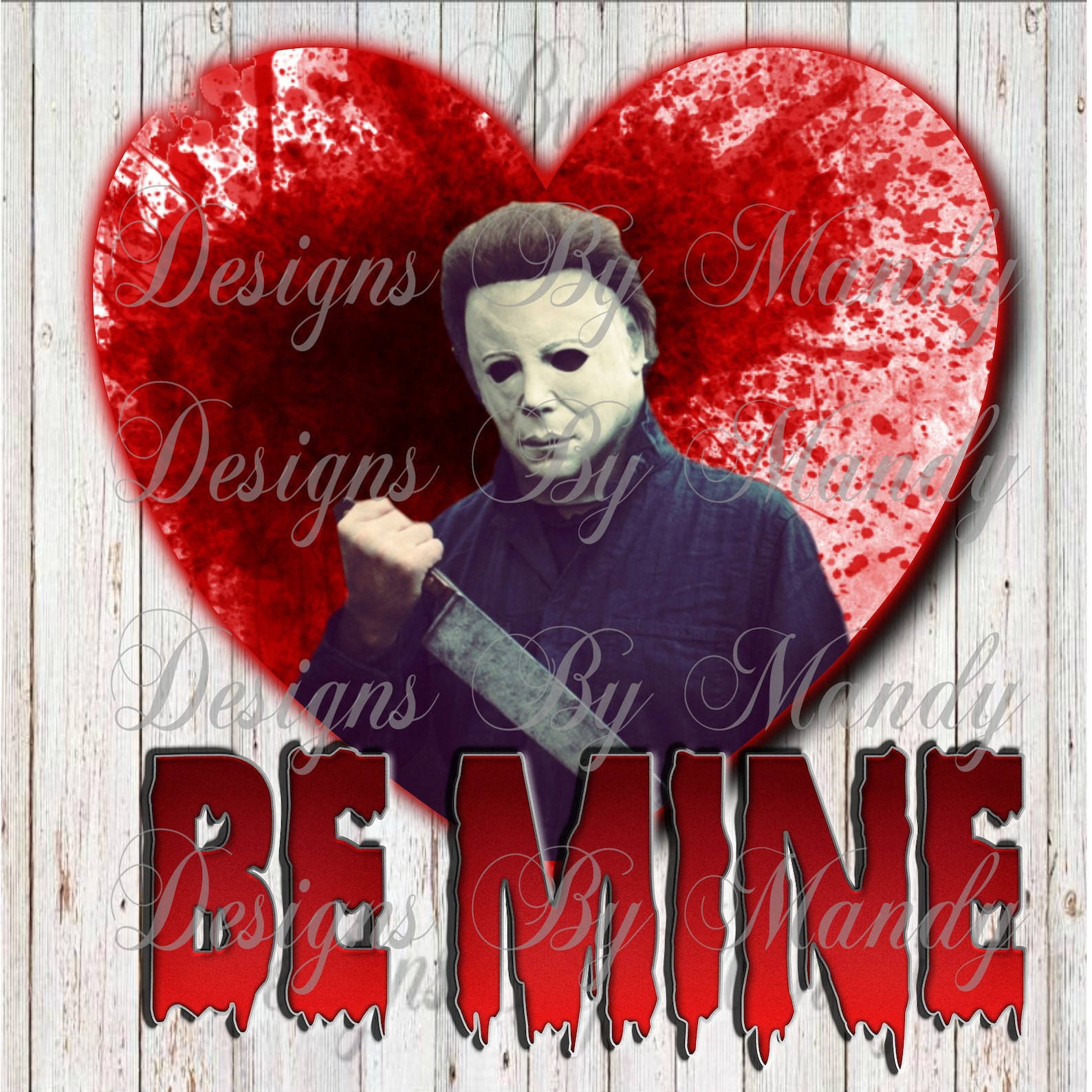 Be Mine Michael Myers PNG, Horror Valentine's Day Sublimation ...