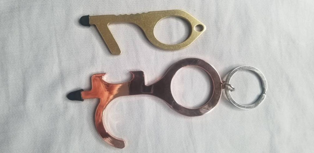 Non-touch Contactless Brass/cooper Key Tool Door Opener Touch - Etsy