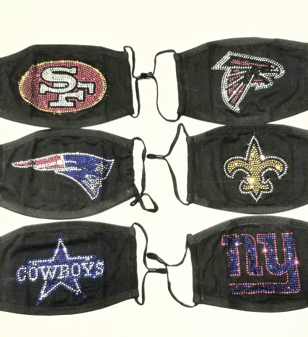 Team Face Mask With Filter Pocket NFL Falcons Mask Patriots - Etsy