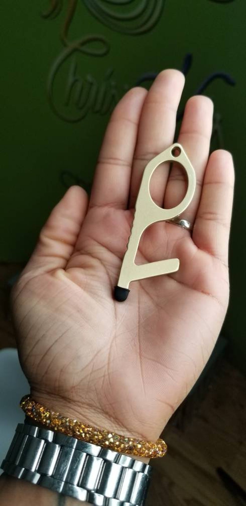 Non-touch Contactless Brass/cooper Key Tool Door Opener Touch | Etsy