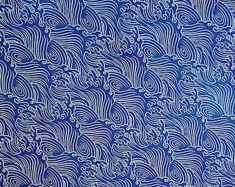 Origami Paper, Japanese Pattern, Blue Waves, Craft Folding, 15x15 Cm ...