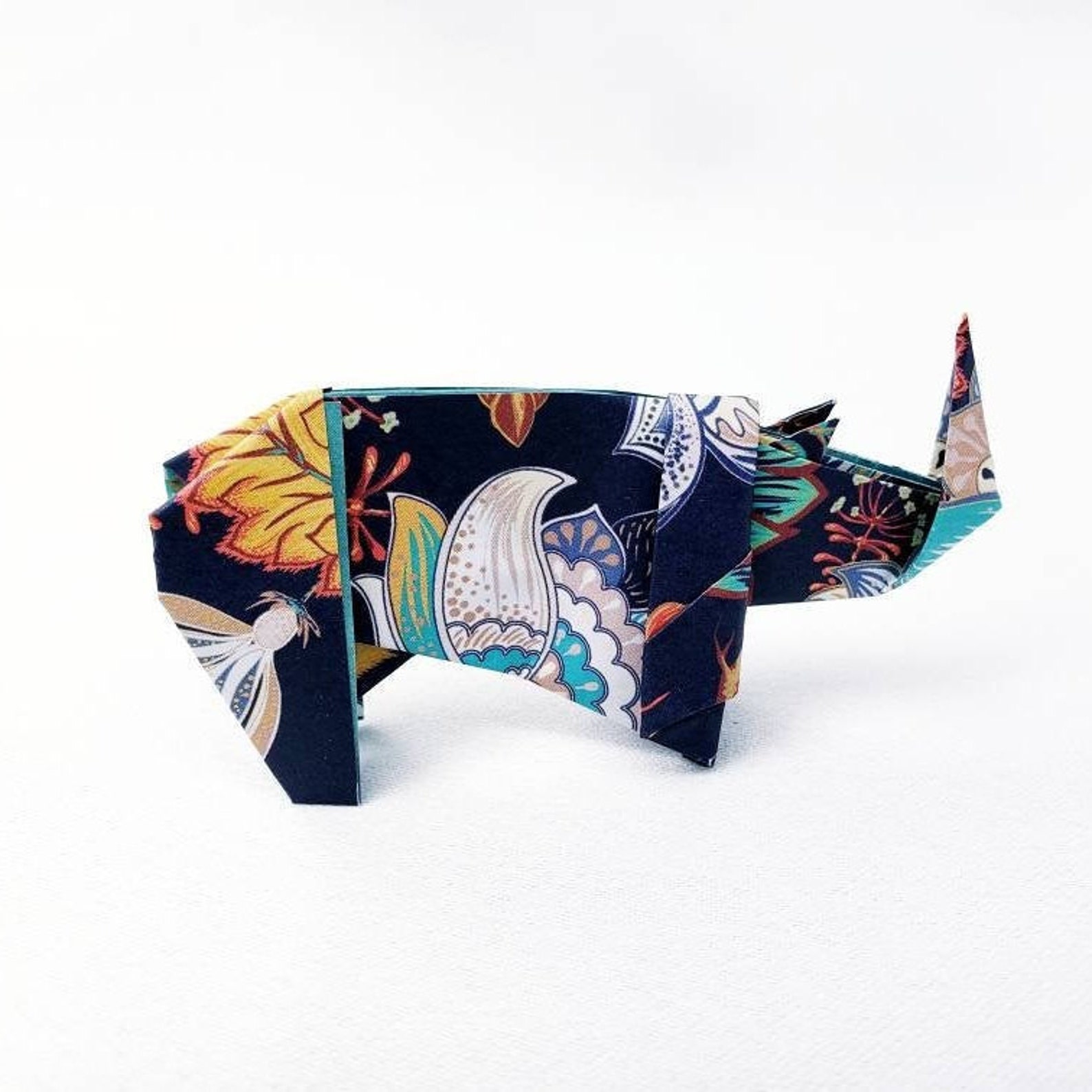 Origami Rhino, Handmade Paper Rhino, Origami Animals, Africa Animals ...