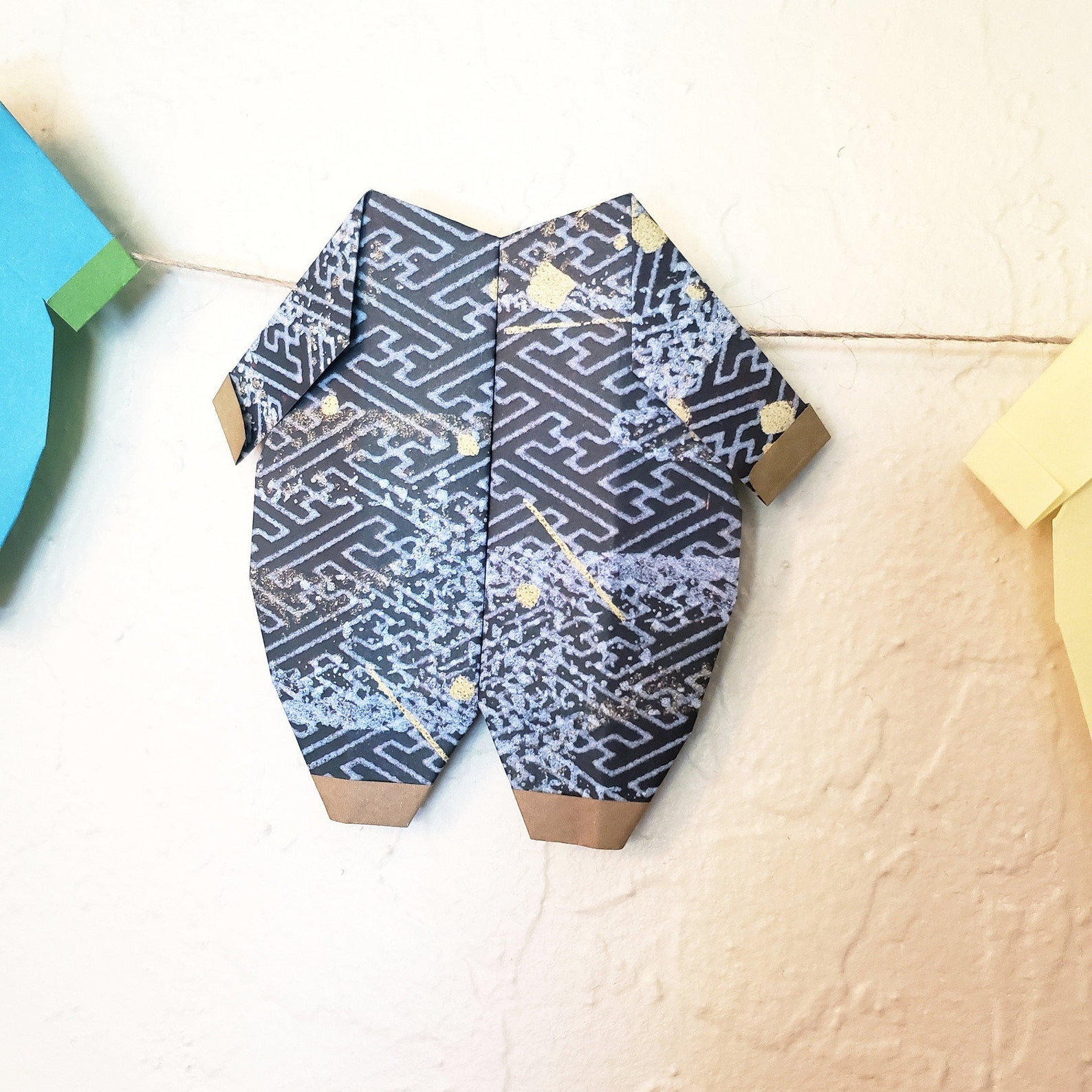 Garland of Bodysuits Origami Paper Baby Onsie Baby Shower - Etsy