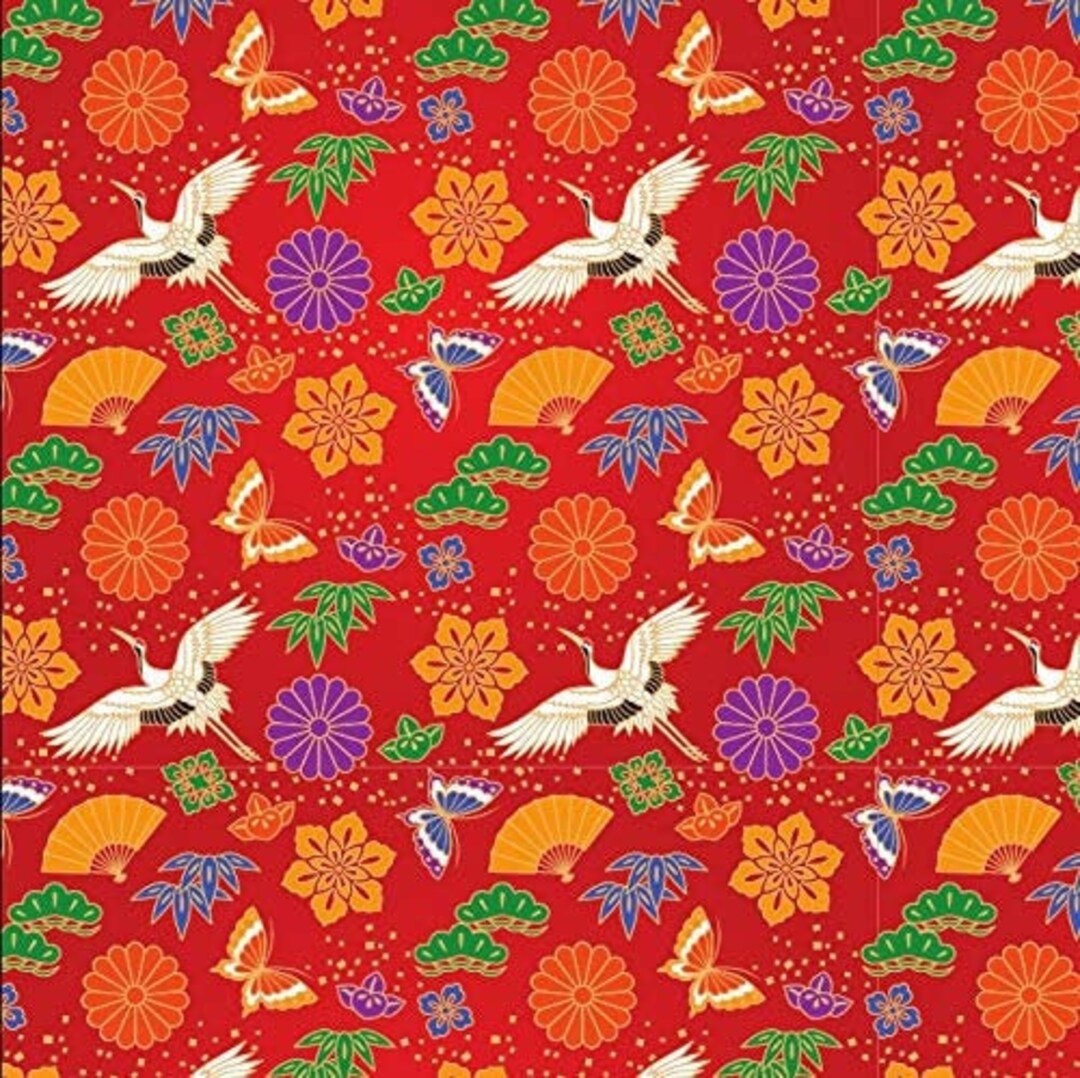 Origami Paper, Japanese Pattern, Cranes Fans Butterflies, Craft Folding ...