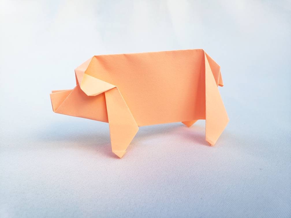 Origami Pigs Paper Farm Animal Origami Animal Room - Etsy