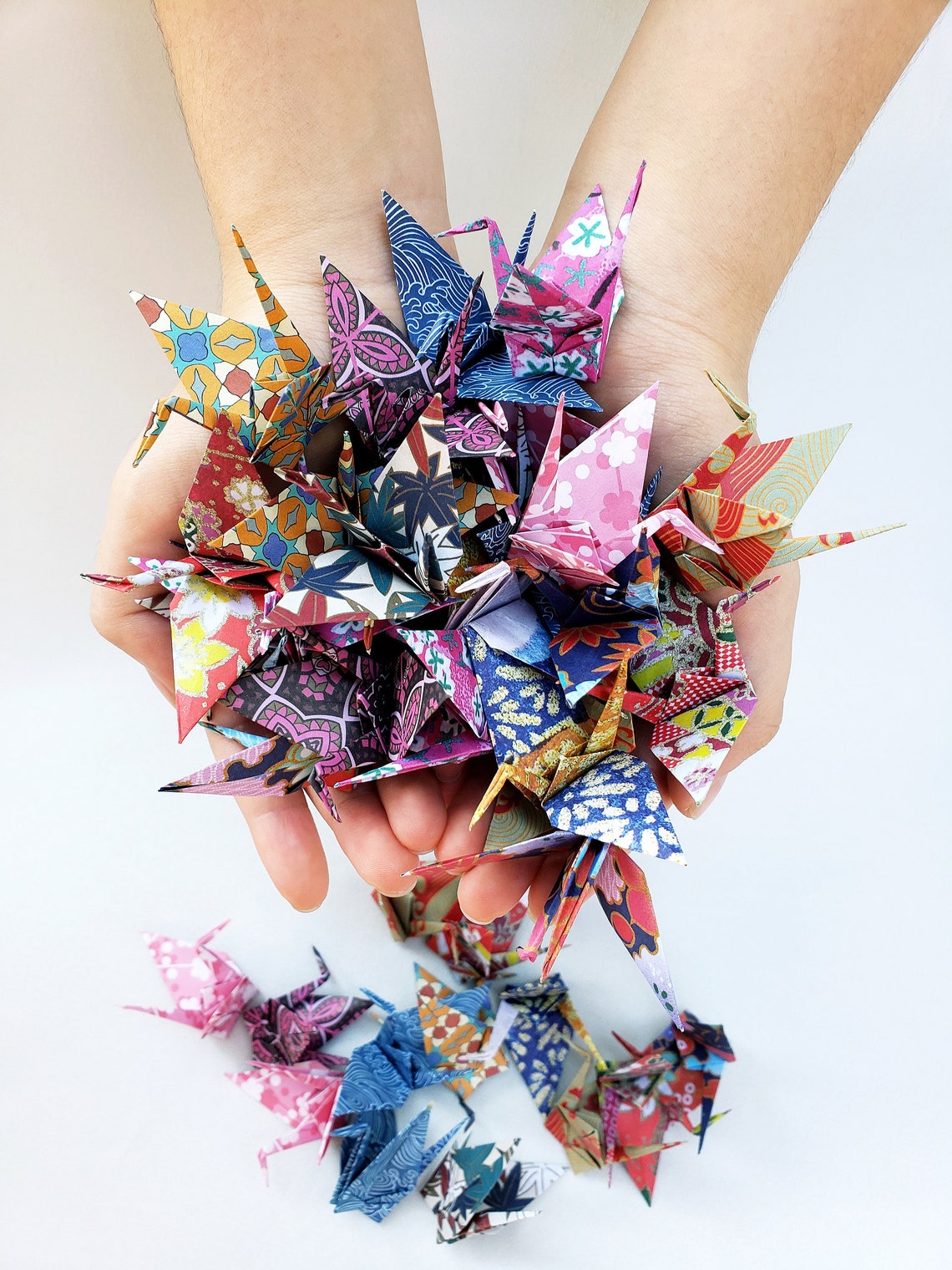 Assorted Small Origami Cranes Set of 20 50 100 Hanging - Etsy