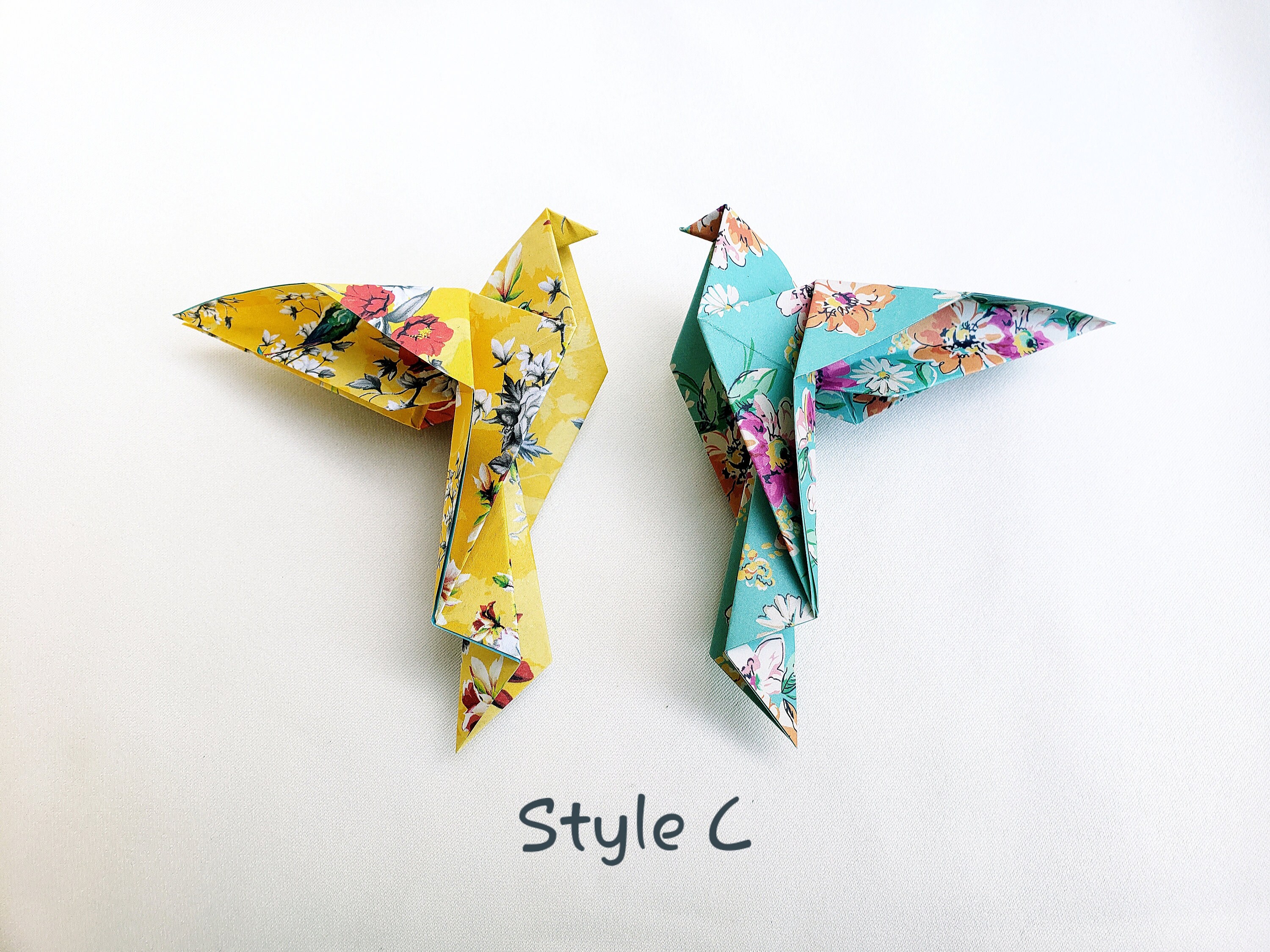 Turtle Doves, Love Birds, Set of 2 Origami Doves, Doves of Friendship ...