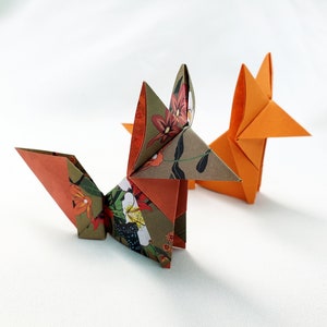 Origami Fox, Paper Foxes, Origami Animals, Woodland Animal Party Theme ...