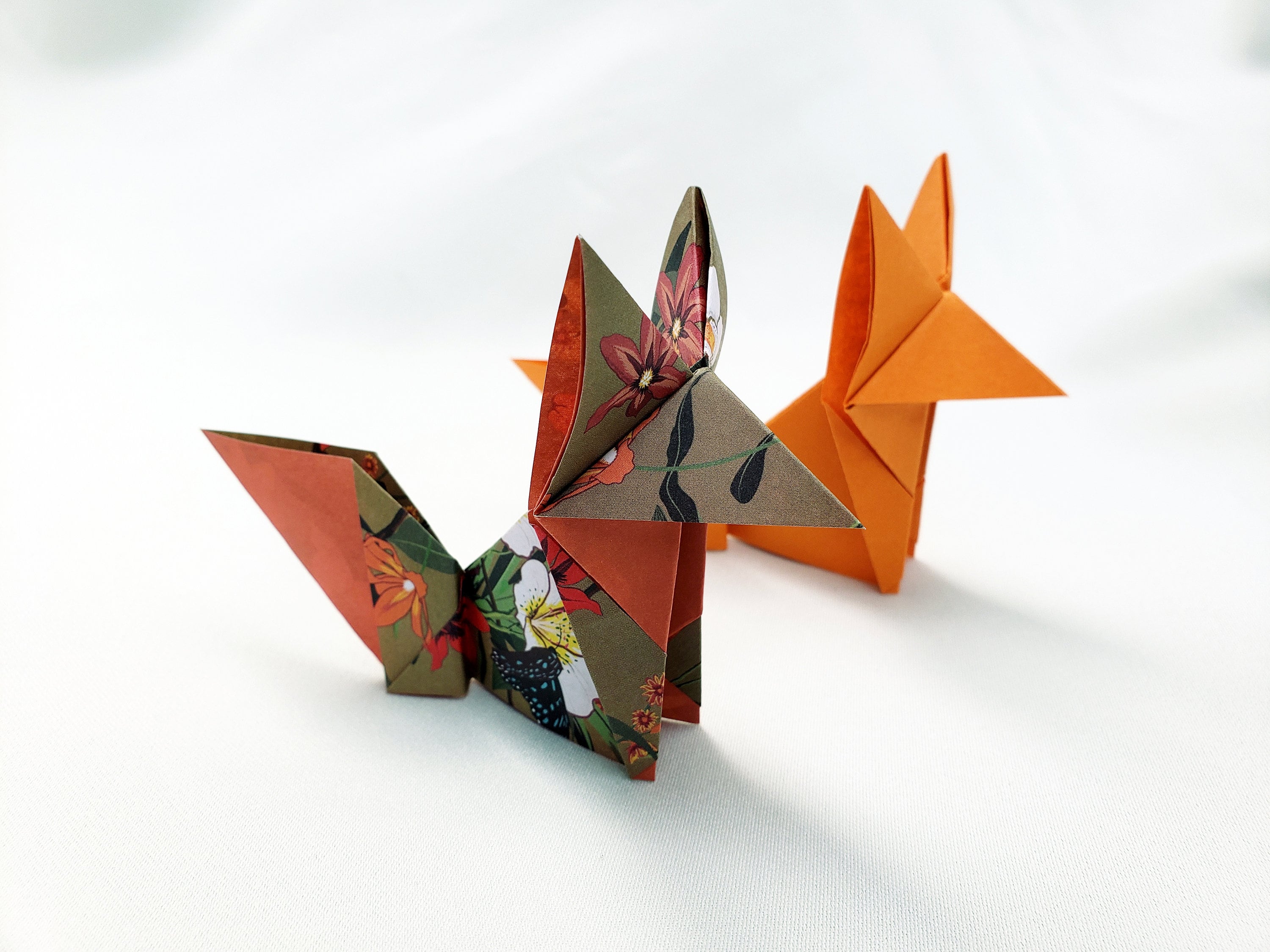 Zorro de origami zorros de papel animales de origami tema - Etsy México