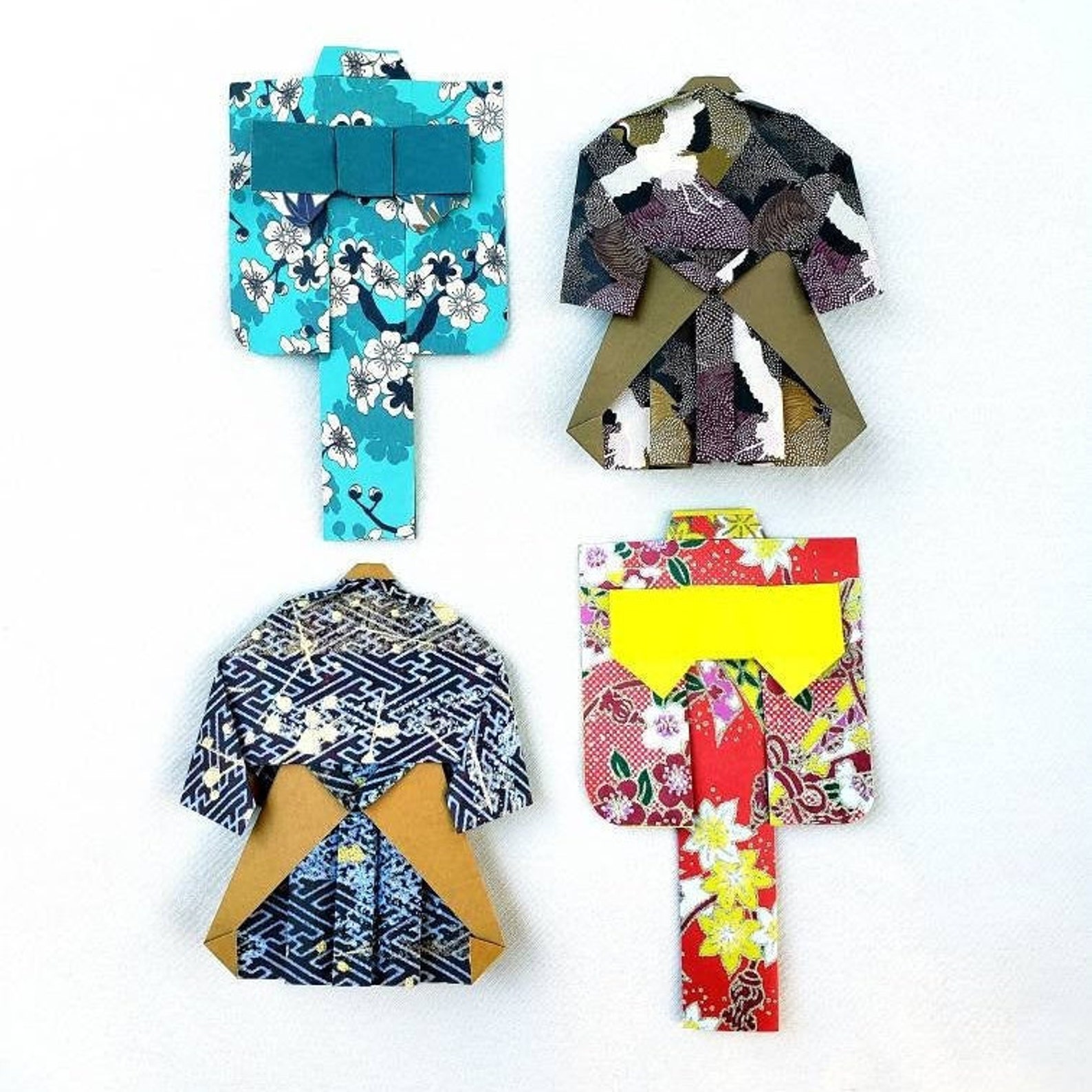 Origami Kimono, Women Japanese Paper Dress, Samurai Clothes, Decoration ...