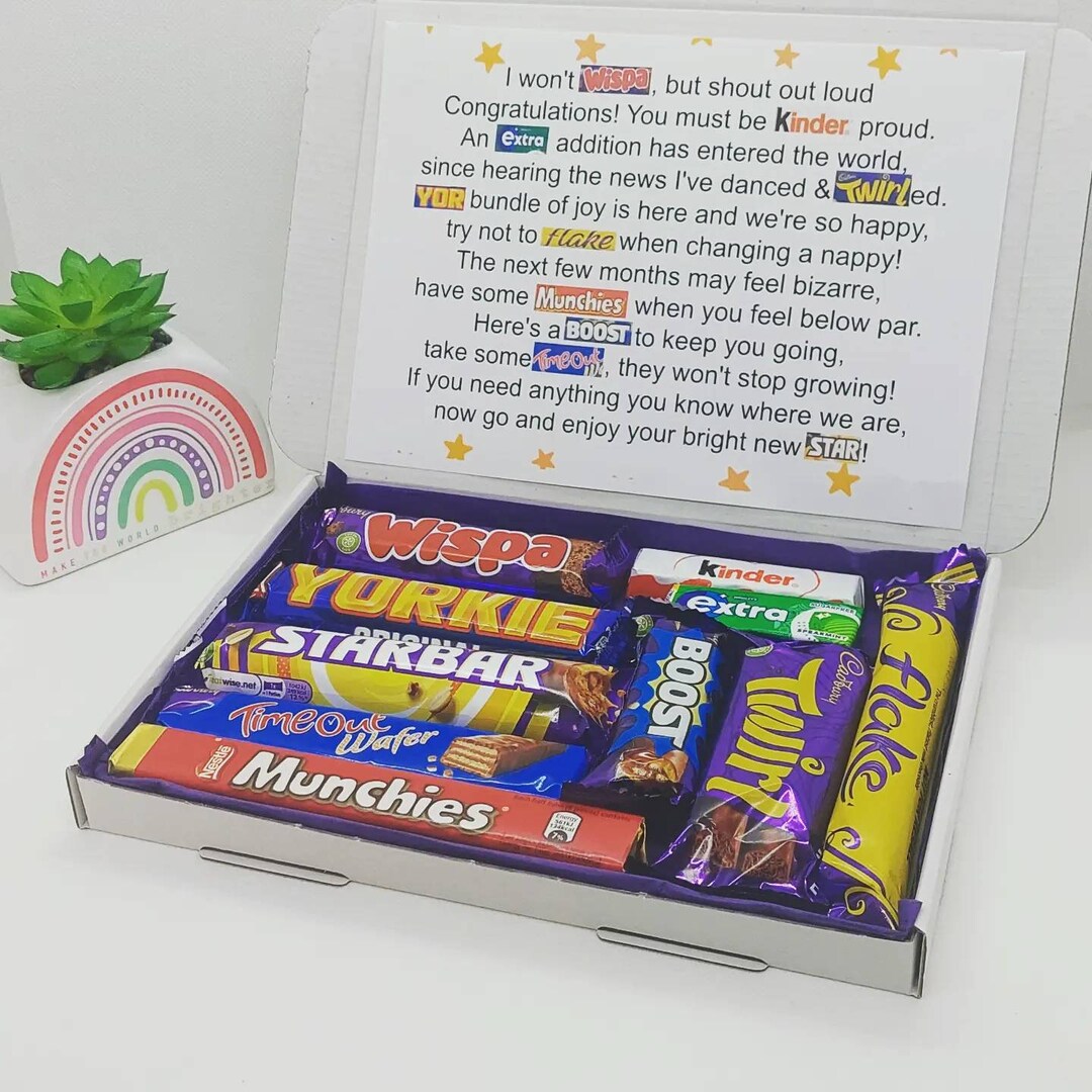 New Baby Congratulations Chocolate Poem Gift, Chocolate Hamper ...