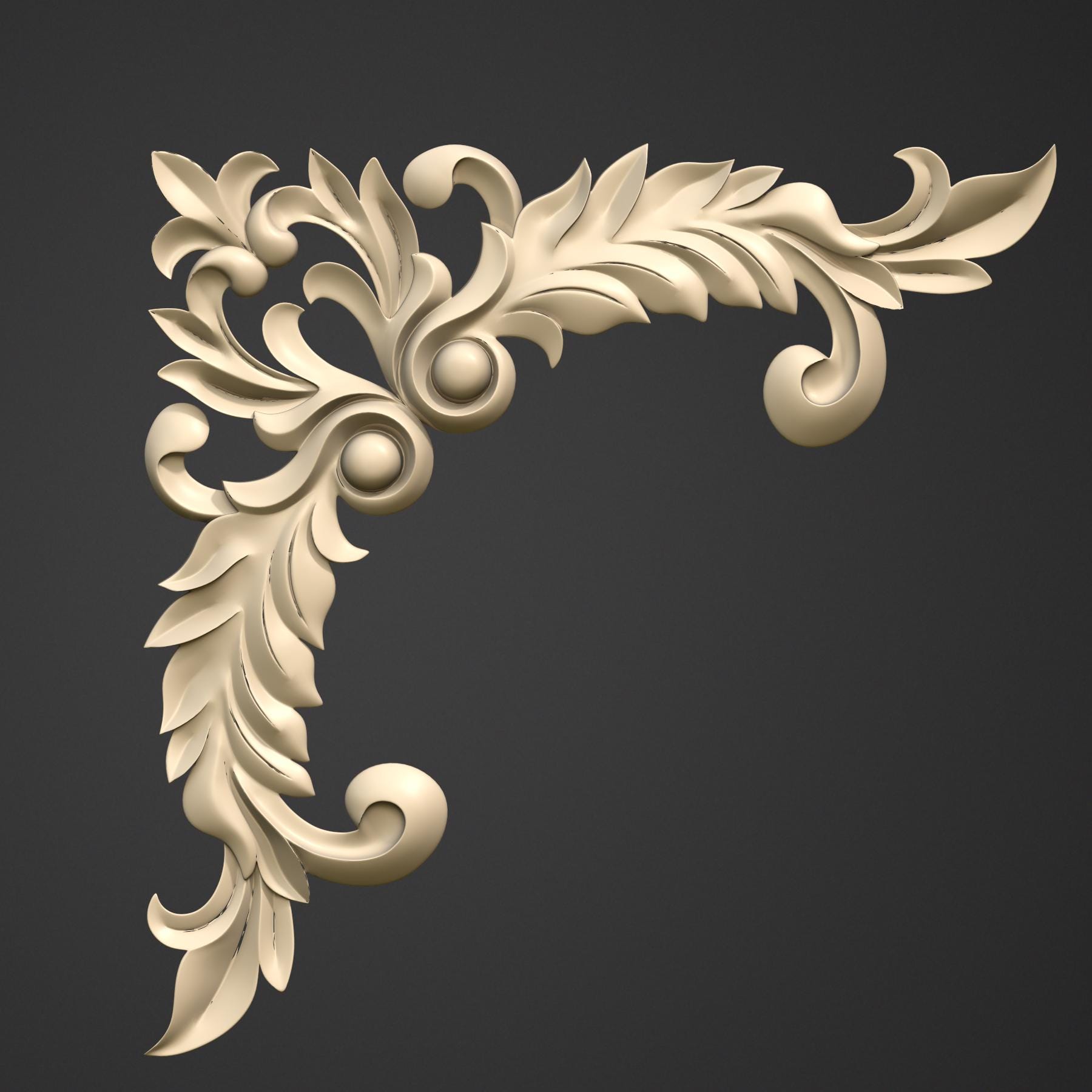 140 Corners STL CNC Models, Floral Designs for CNC Router, Cnc Carving ...