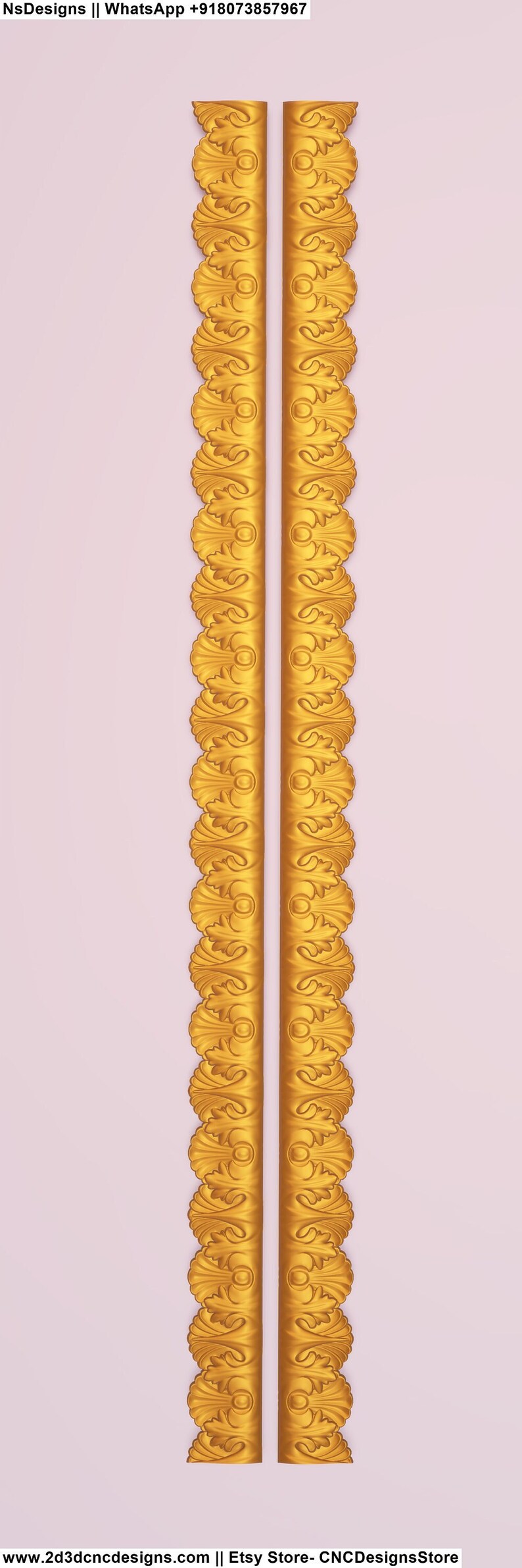 85 3D CNC Border CNC Floral Vines Designs STL and Rlf Files for Cnc ...