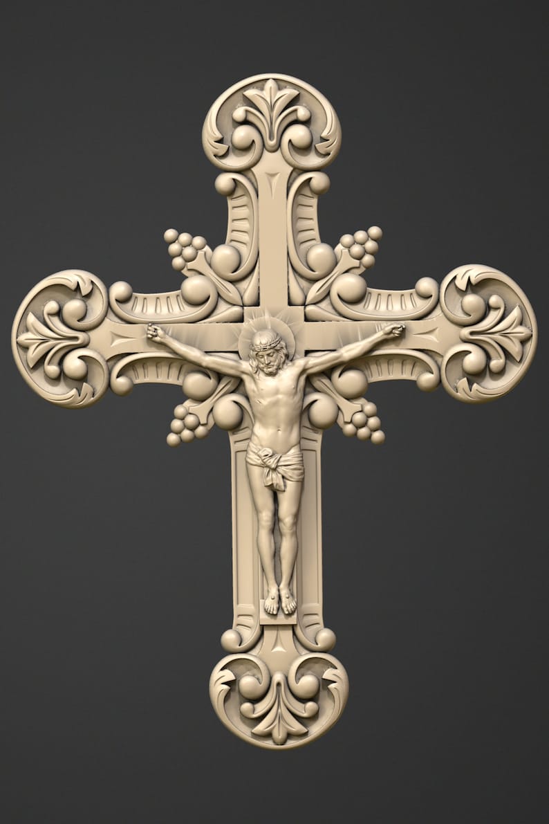 Jesus Christ Cross STL 3D Model for CNC Router - Etsy Australia