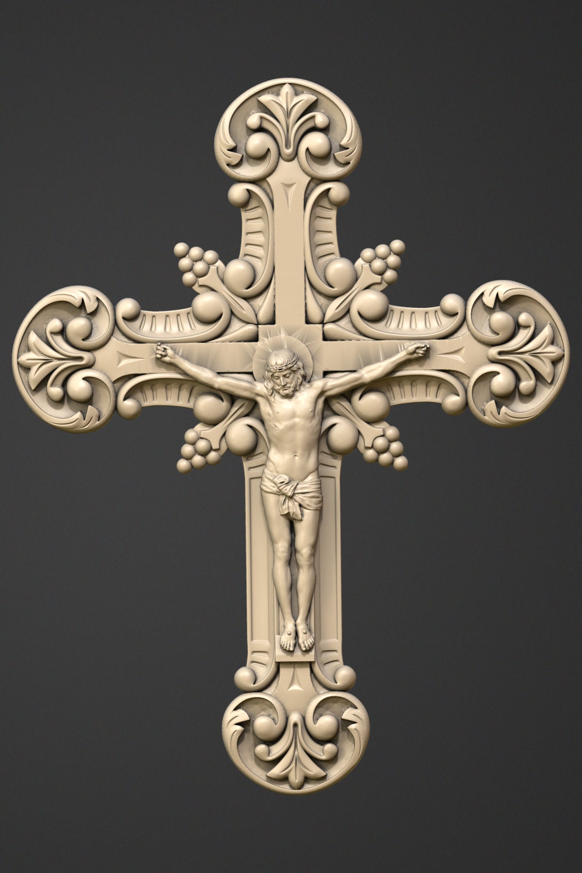 Jesus Christ Cross STL 3D Model for CNC Router - Etsy Australia