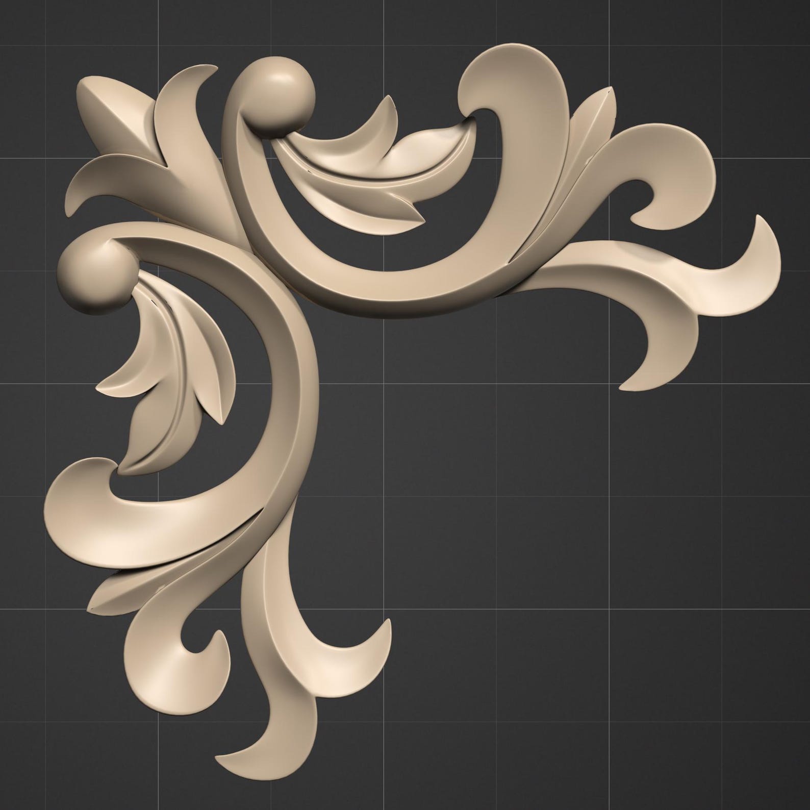 140 Corners STL CNC Models, Floral Designs for CNC Router, Cnc Carving ...