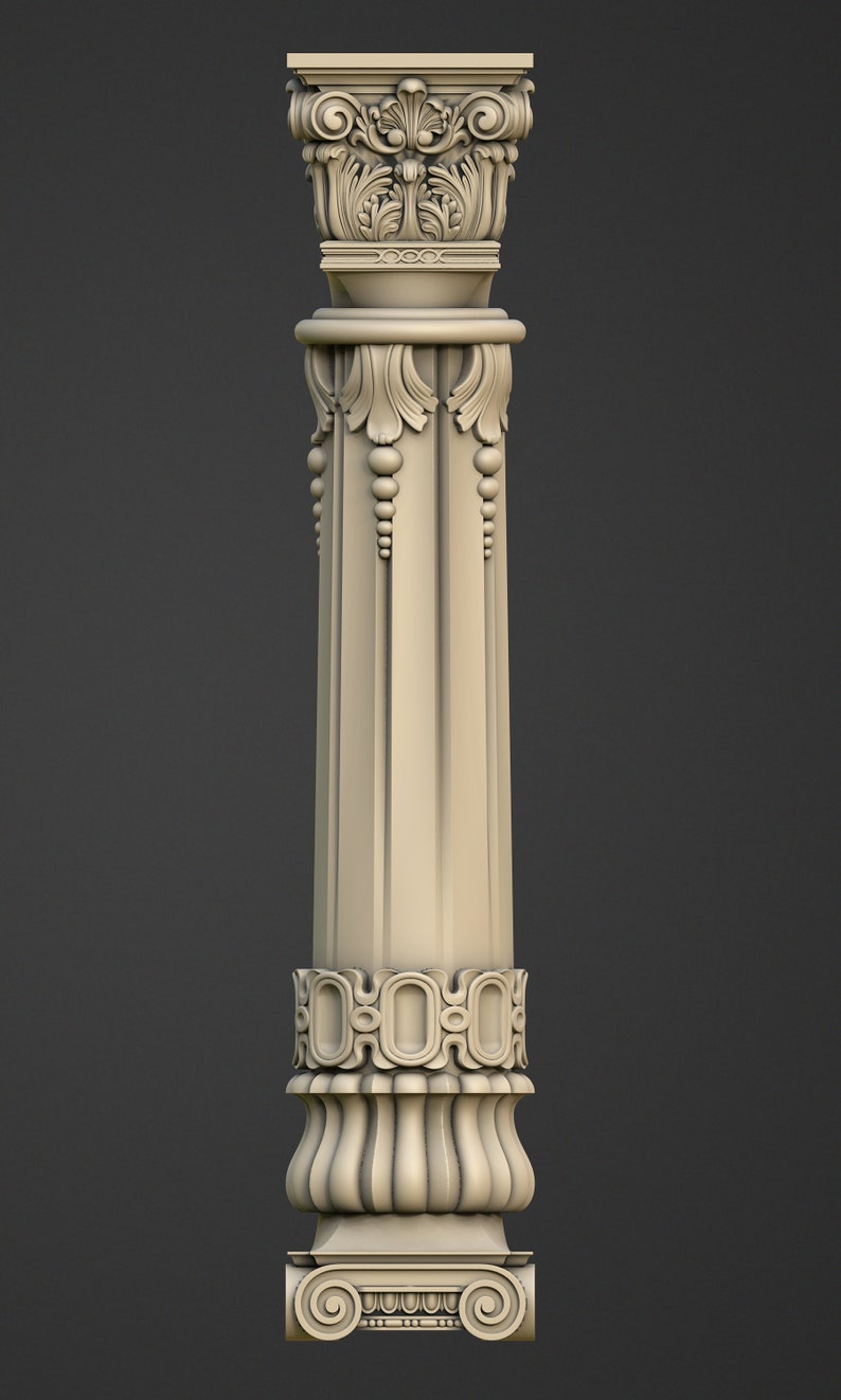 WC CNC Pillar and Column 3D Designs STL Model File for Cnc Routers Wood ...