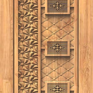 100 Embossed Wood Door CNC Engraving Designs: 3D STL & RLF Files ...