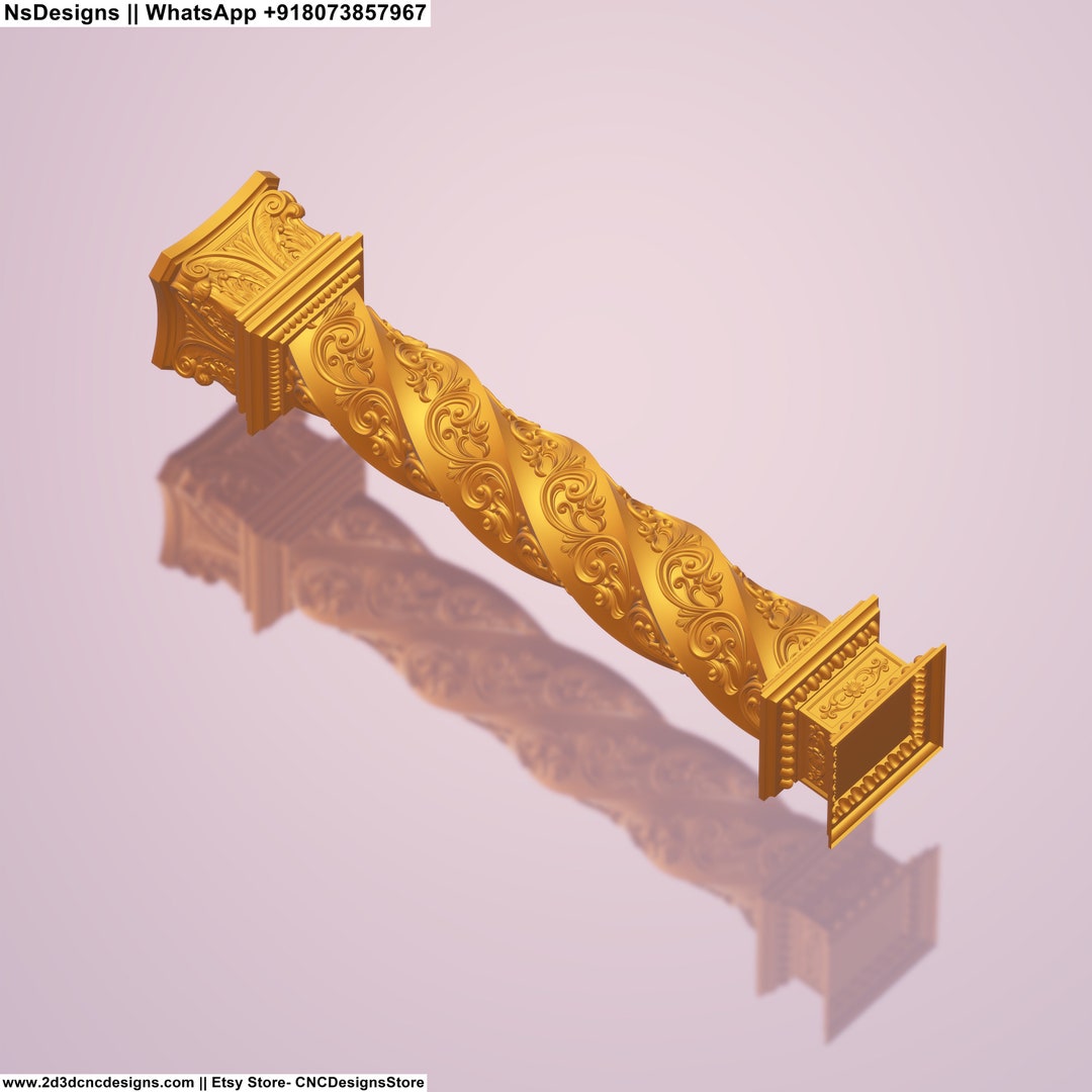 WC CNC Pillar and Column 3D Designs STL Model File for Cnc Routers Wood ...