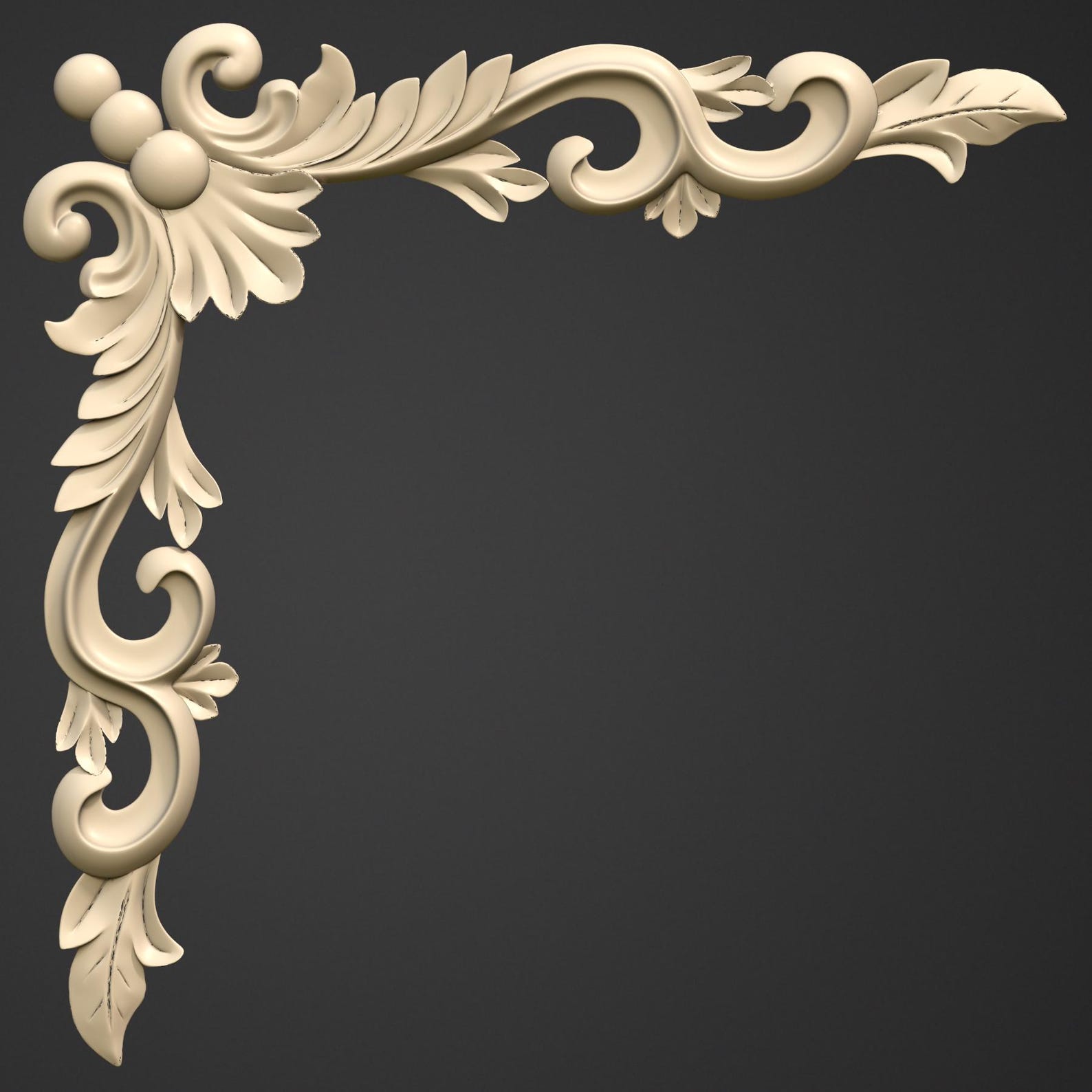 140 Corners STL CNC Models, Floral Designs for CNC Router, Cnc Carving ...