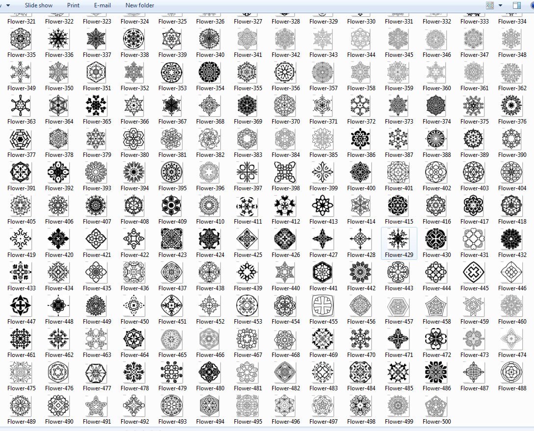 500 2D Flowers Designs Cdr, Ai Files for Digital Print, Cnc Cutting - Etsy