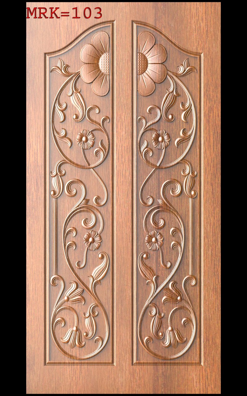 Classic Double Doors CNC Carving Engraving Designs for Wooden Doors ...