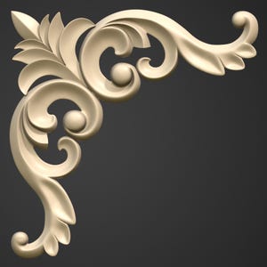 140 Corners STL CNC Models, Floral Designs for CNC Router, Cnc Carving ...