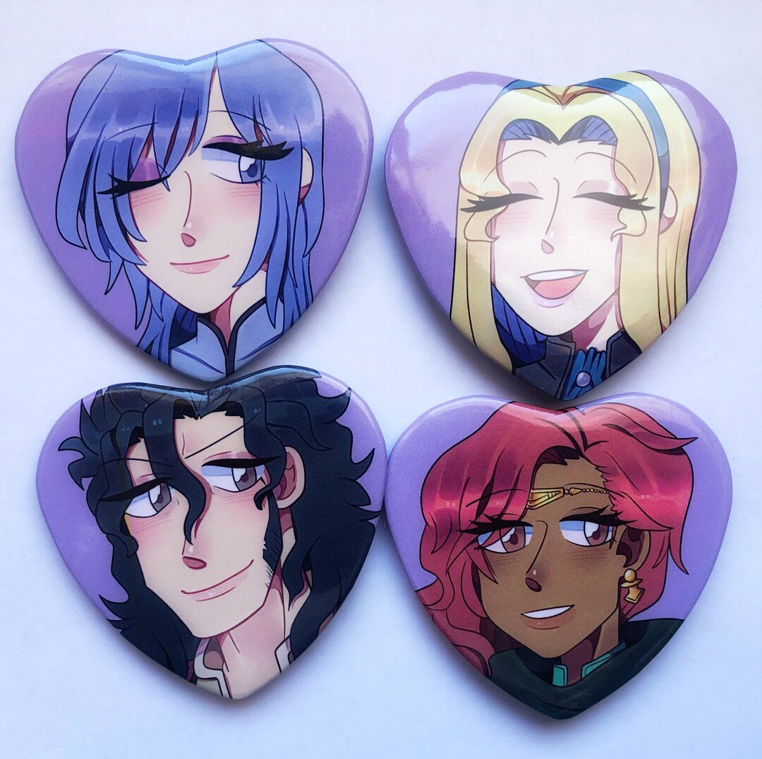 RETIRING Fire Emblem Three Houses: Ashen Wolves Heart Pins - Etsy
