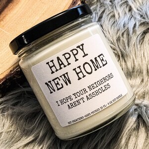 Happy New Home Candle/funny Candle/new Home Gift/housewarming Gift/soy ...