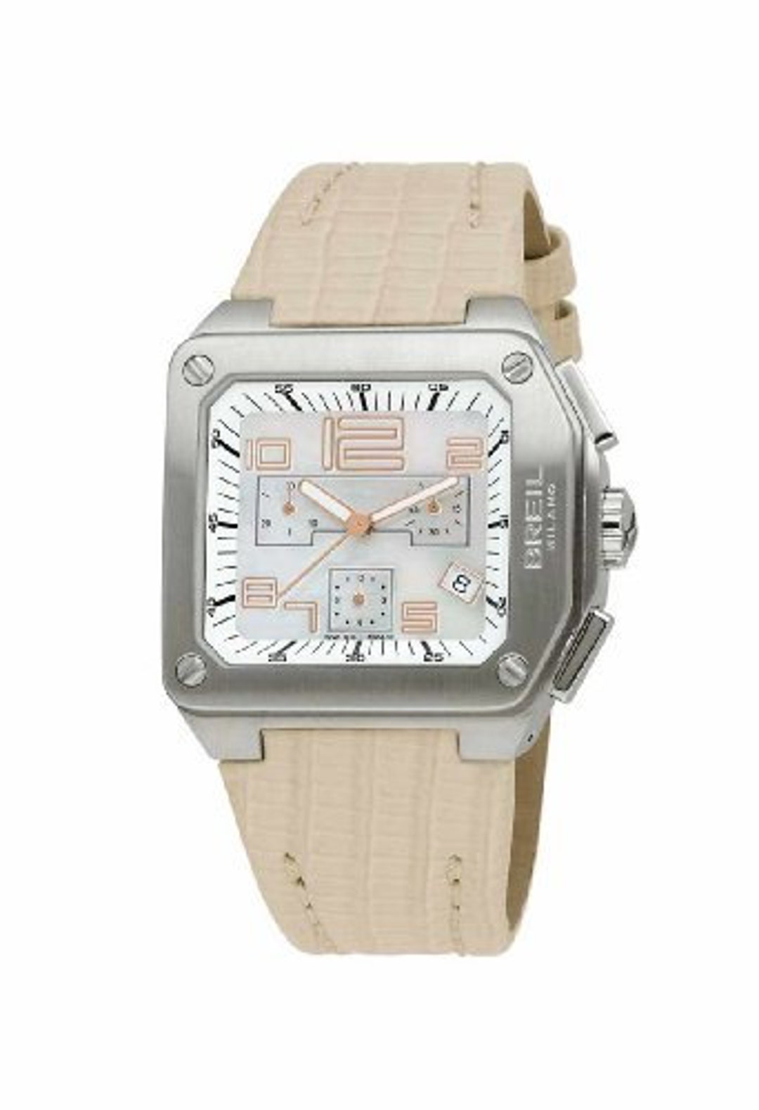 BREIL MILANO Stainless Steel Watch With Ivory Leather Strap - NWT - Etsy
