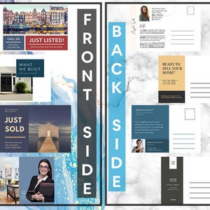 40 REAL ESTATE POSTCARDS Canva Editable | Posts | Canva Templates ...