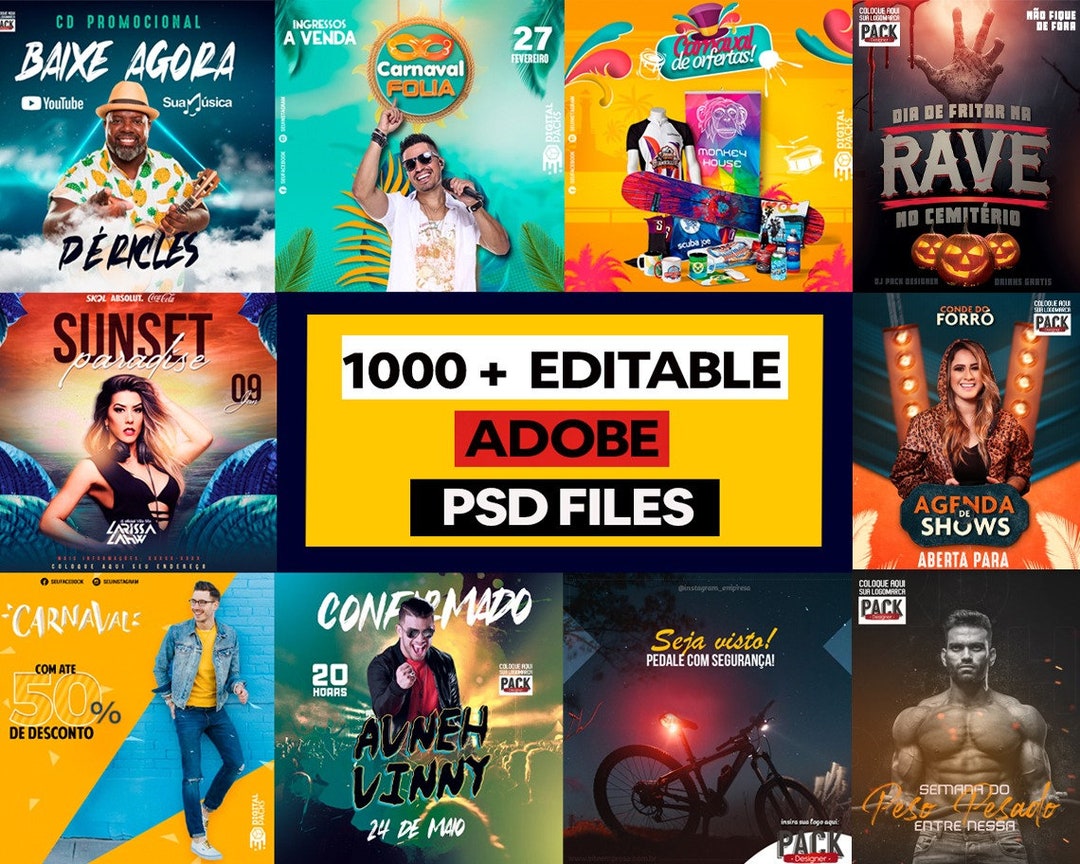 Editable 1000+ Photoshop Templates - Etsy