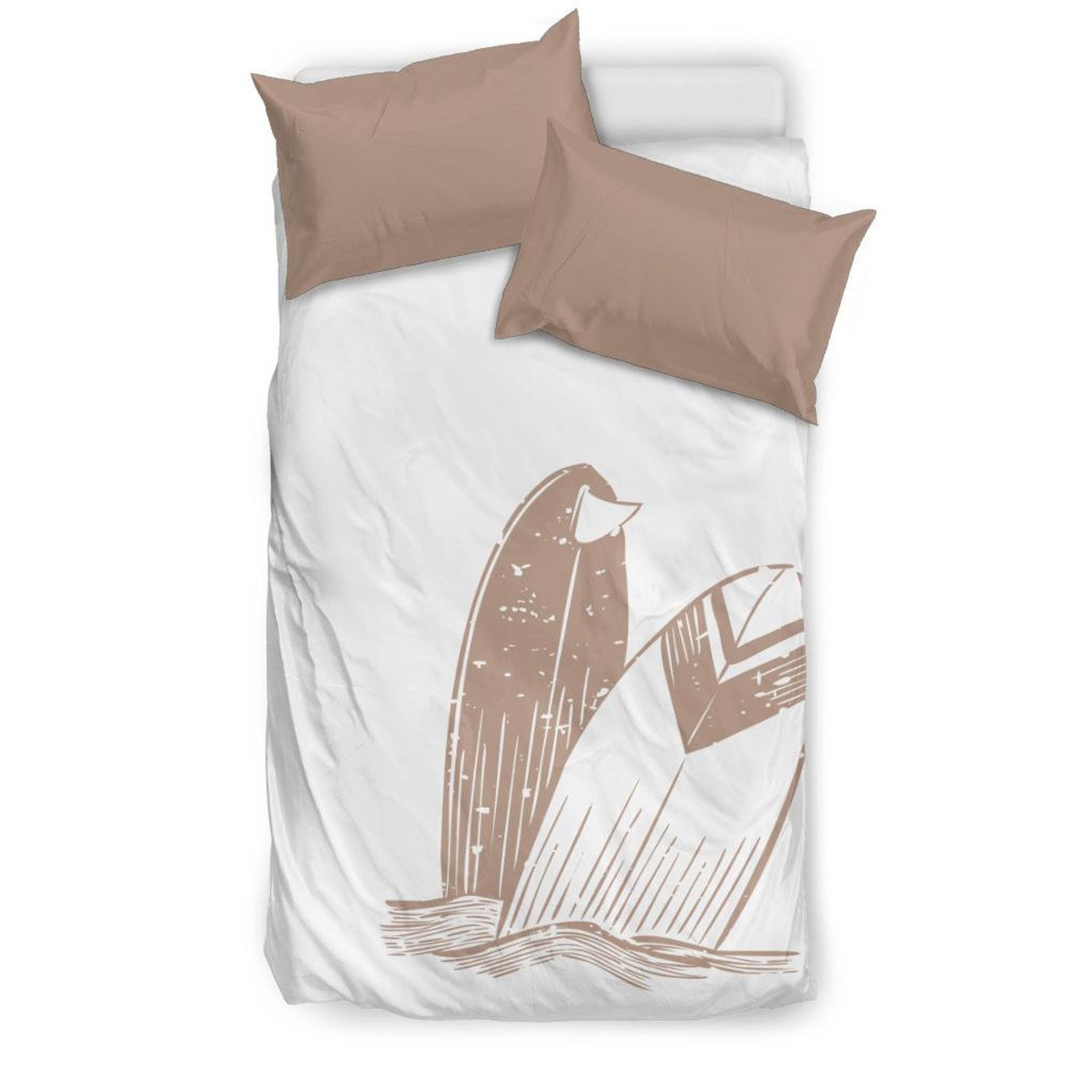 Cool Summer Surfer Bedding Set Best Californien Bed Set Duvet | Etsy