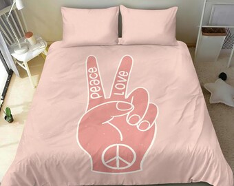 Peace Sign Bedding Set - Etsy