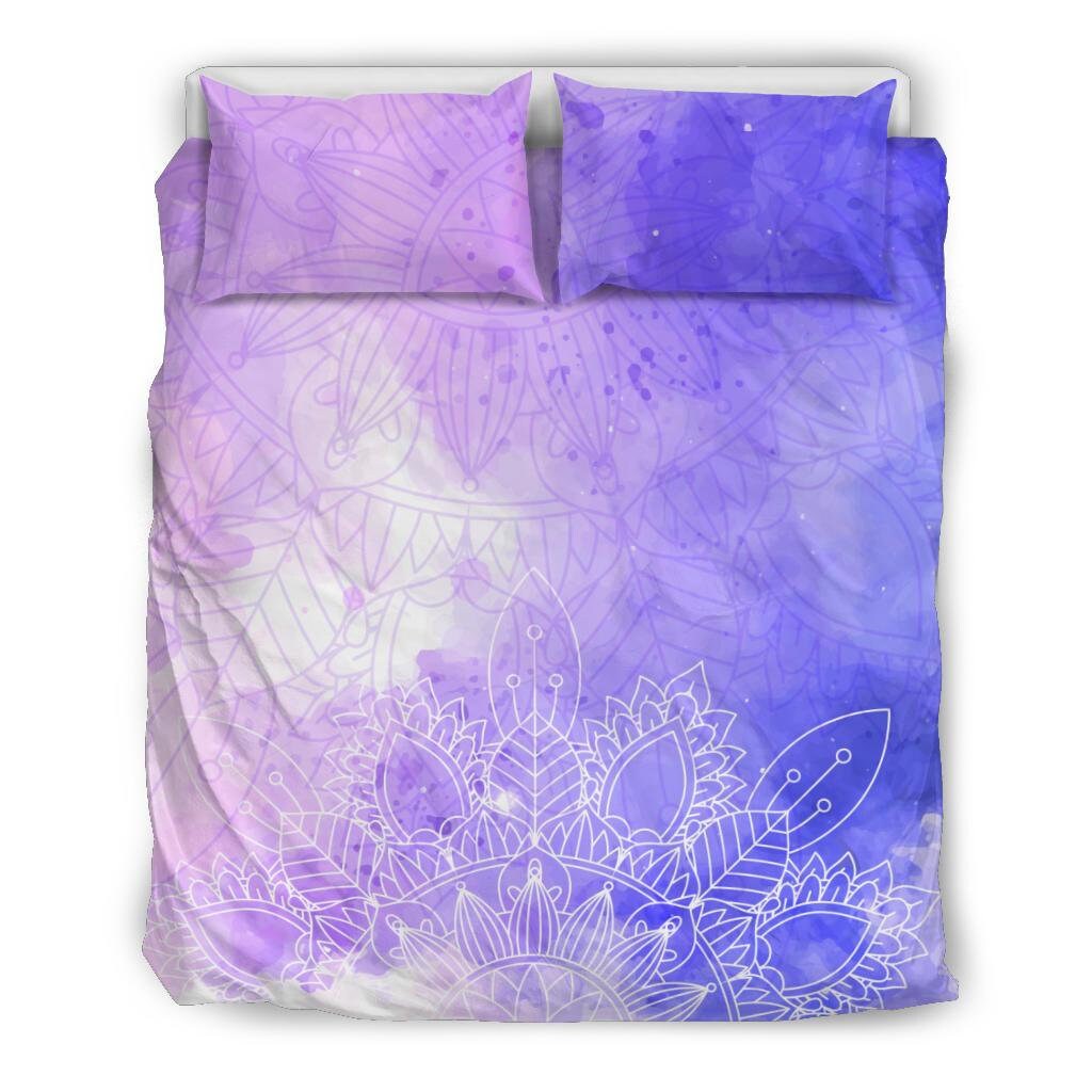 Purple Boho Mandala Bedding set duvet cover purple and blue | Etsy