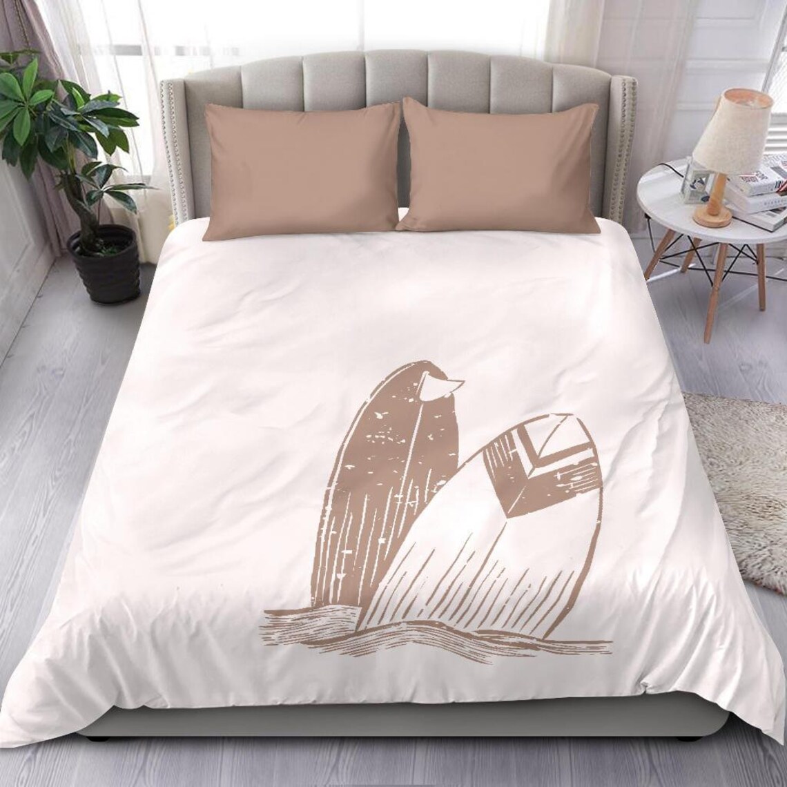 Cool Summer Surfer Bedding Set Best Californien Bed Set Duvet | Etsy