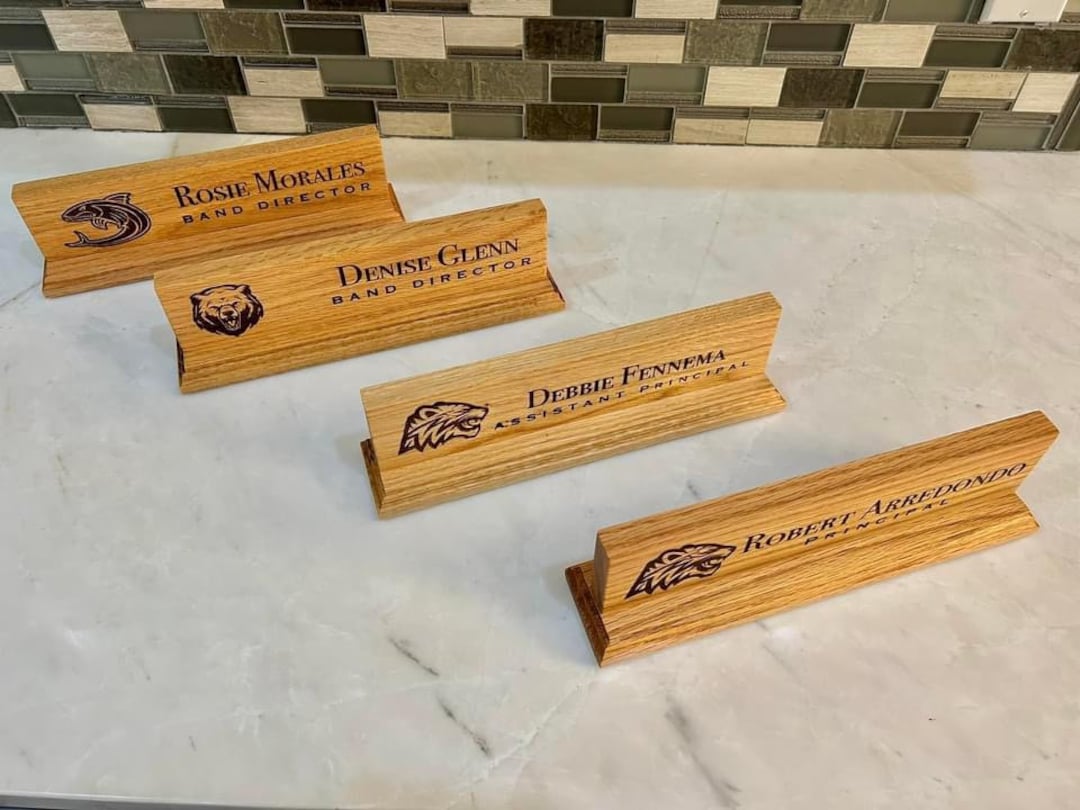 Wood Name Plates - Etsy