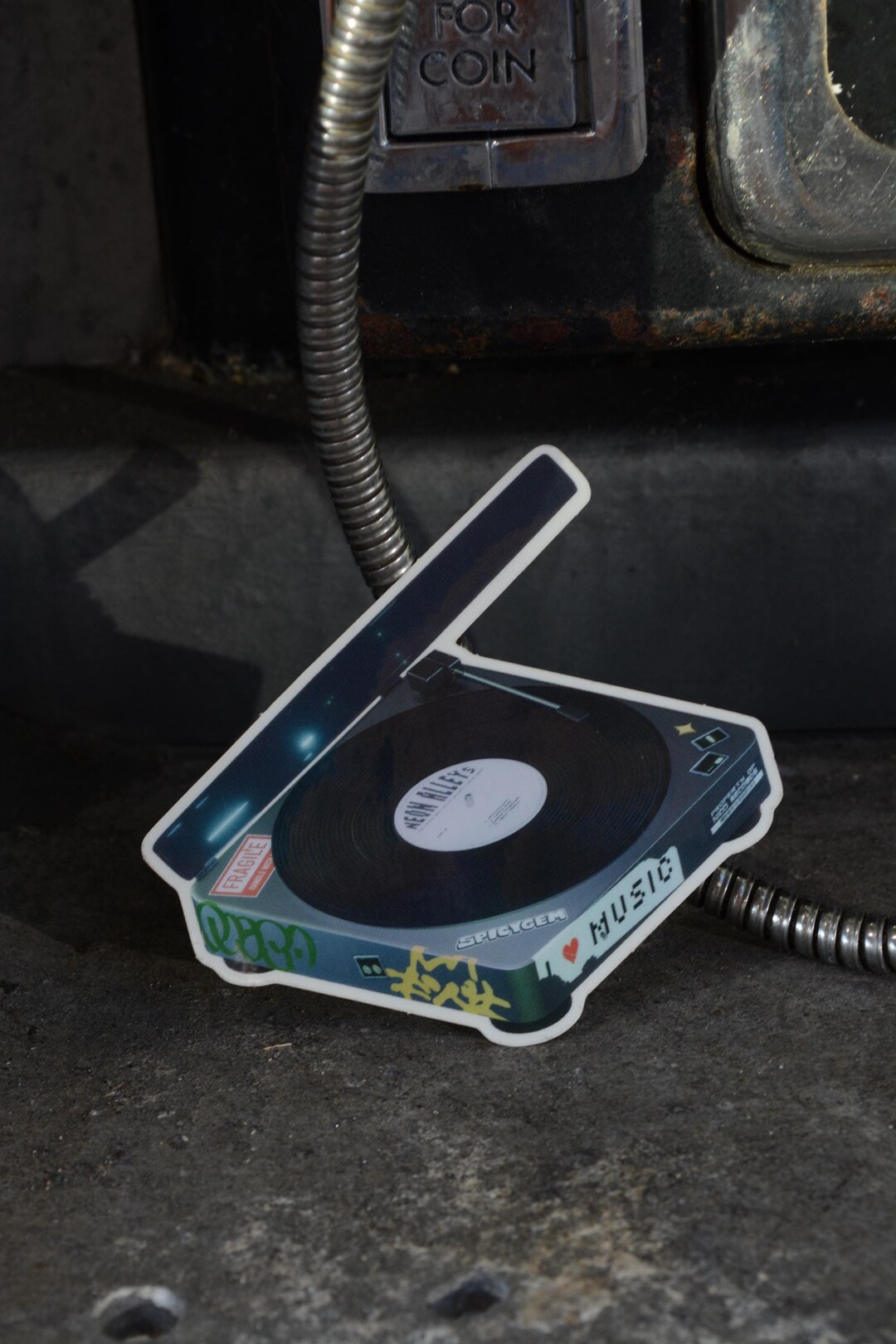 Vinyl Record Player Clear Sticker - Etsy