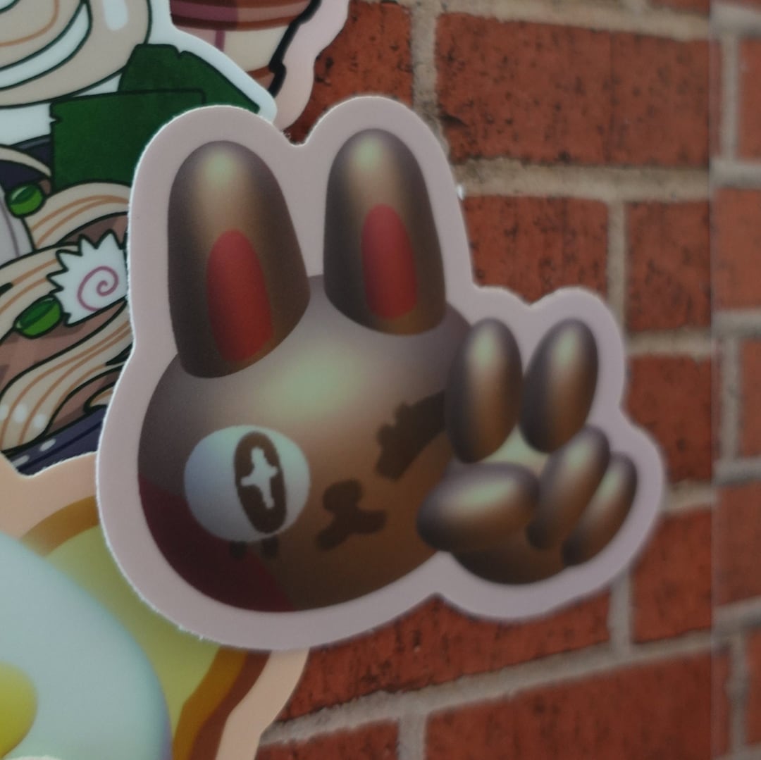 Bunny Peace Sign Waterproof Vinyl Sticker - Etsy