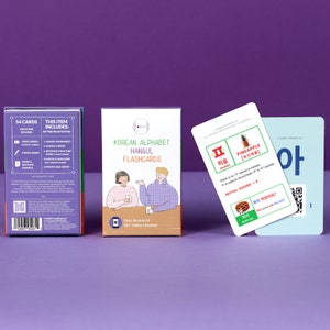 ENHANCED BUNDLE - Hangul & Survival Korean Flashcards - Learn Korean ...