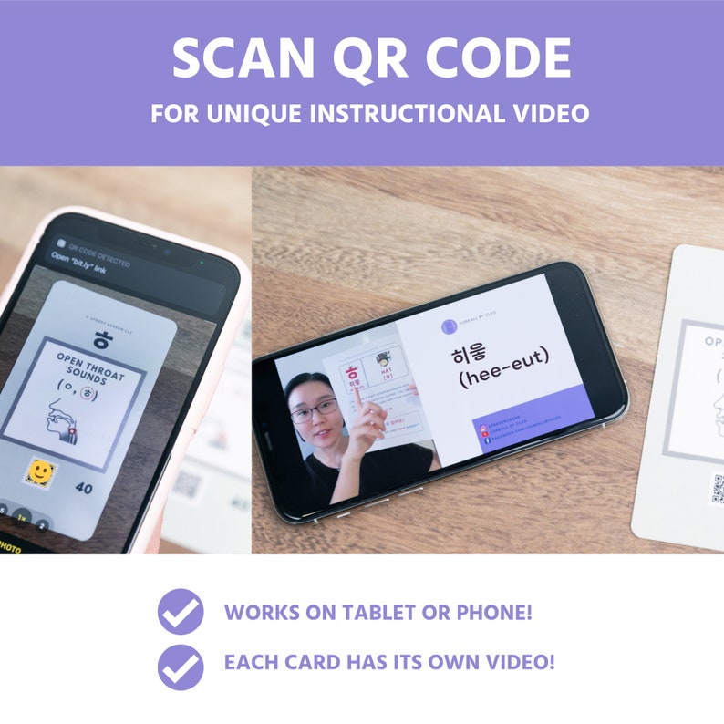 BASIC BUNDLE - Hangul & Survival Korean Flash Cards - Perfect Gift Idea ...