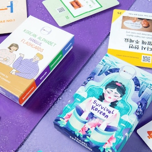 ENHANCED BUNDLE - Hangul & Survival Korean Flashcards - Learn Korean ...