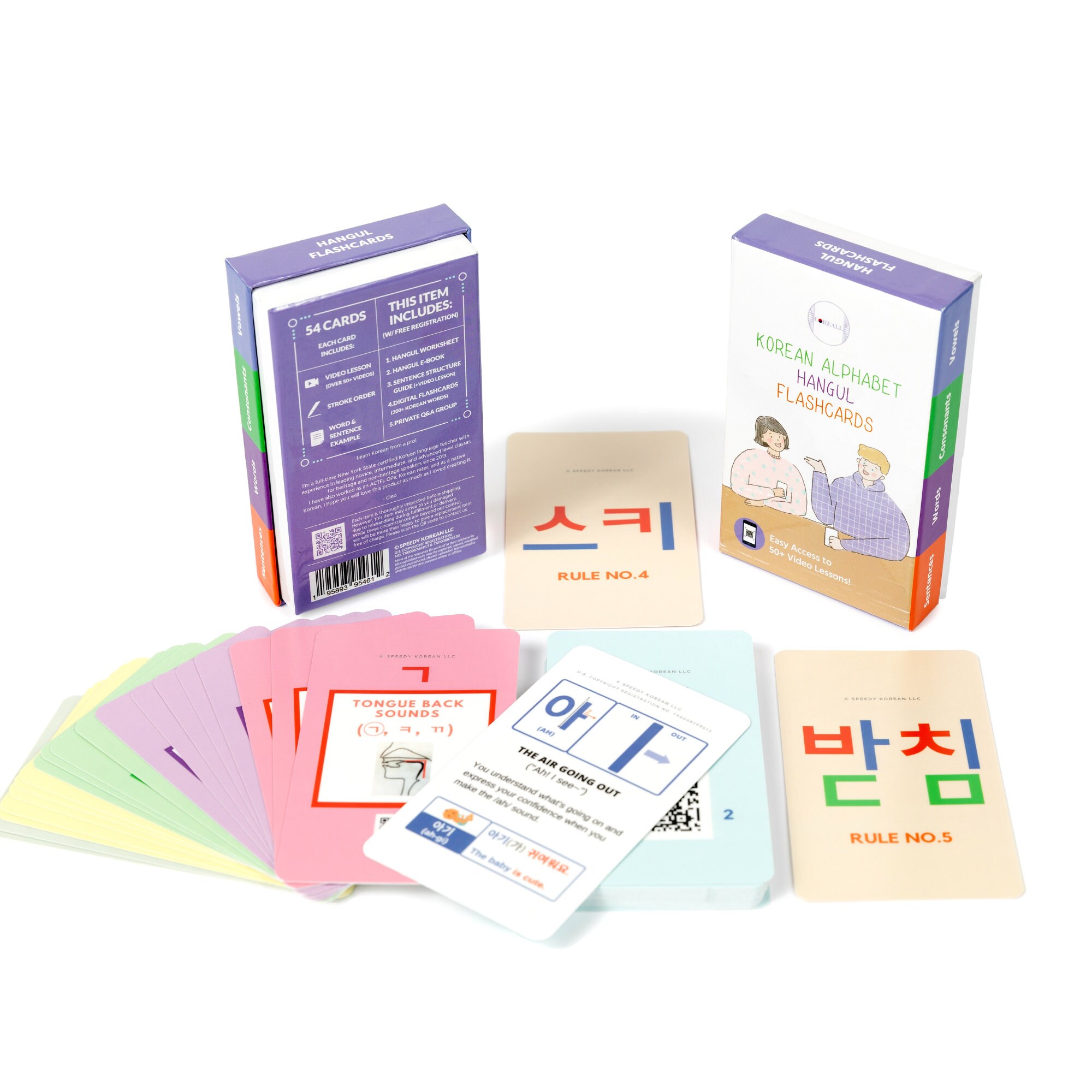 BASIC BUNDLE - Hangul & Survival Korean Flash Cards - Perfect Gift Idea ...