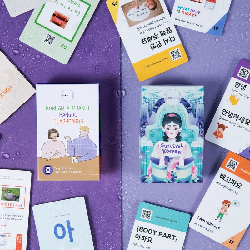 Korean Flashcards - Etsy