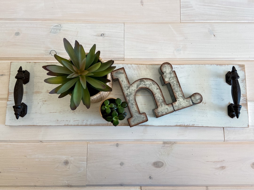 Custom Farmhouse Style Tray With Handles - Etsy