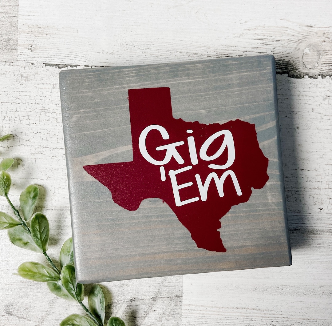 Gig Em Texas A&M Sign - Etsy
